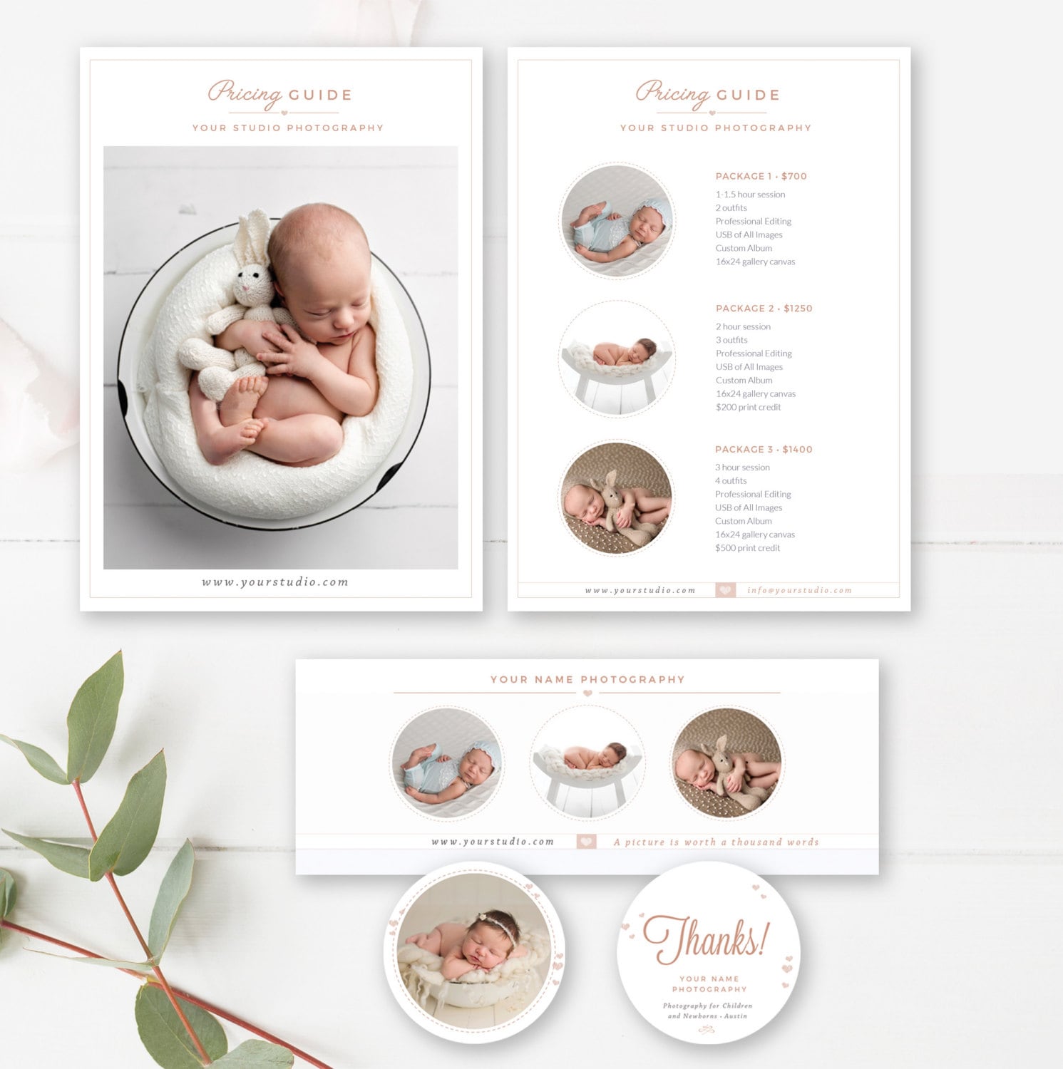 Newborn Photography Marketing Set Newborn Photographer | Etsy