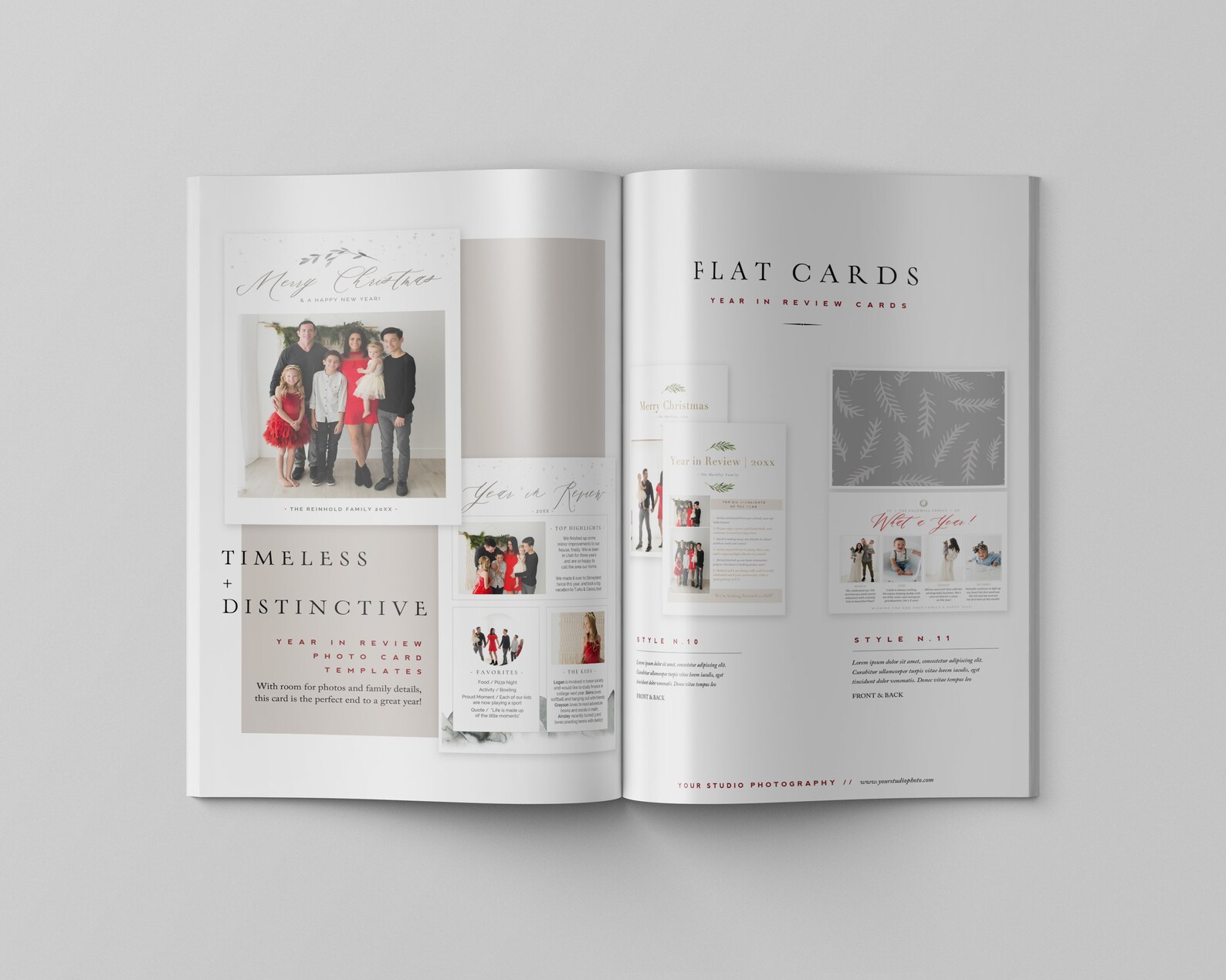 Christmas Card Catalog Template Catalog Photoshop Template - Etsy