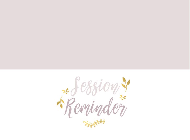 Newborn Session Reminder Card Newborn Photo Sessions Client - Etsy