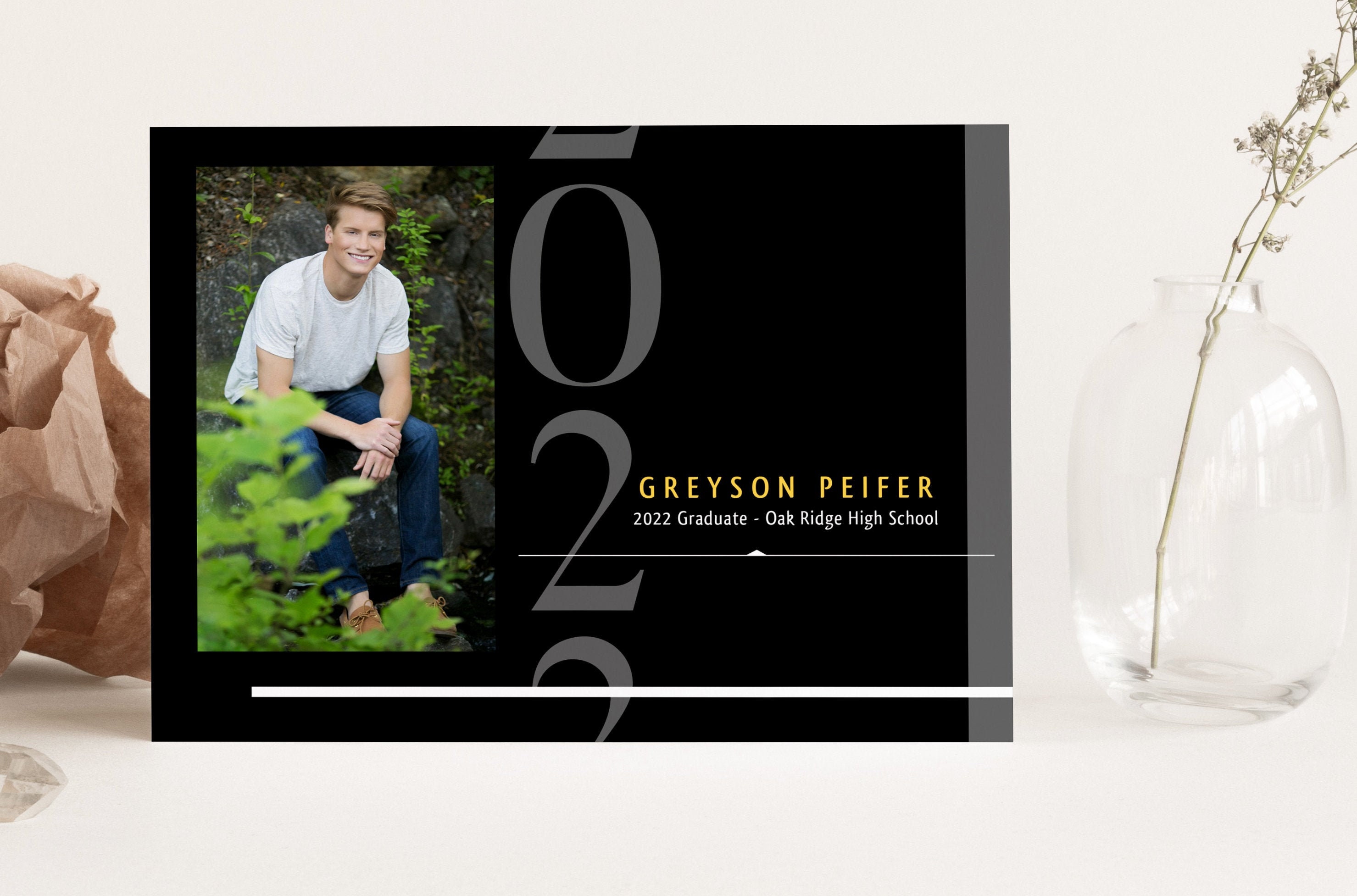 Senior Graduation Announcement Template Graduation Photo Card | Etsy