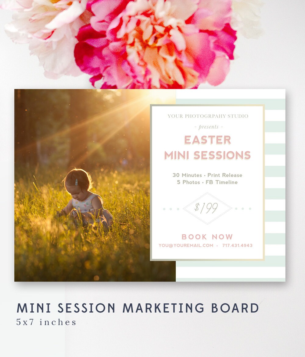 INSTANT DOWNLOAD Easter Mini Session Template Mini Session | Etsy