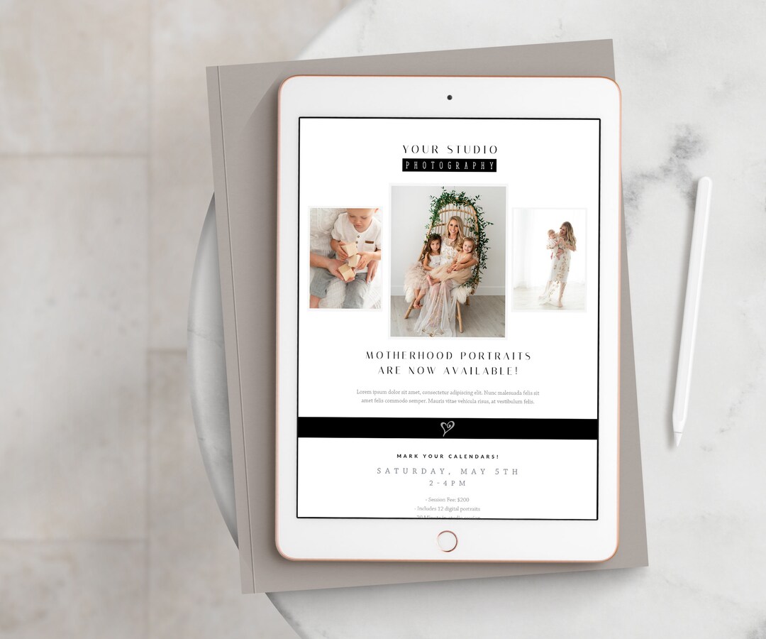 Email Template for Photographers, Session Promotional Email ...