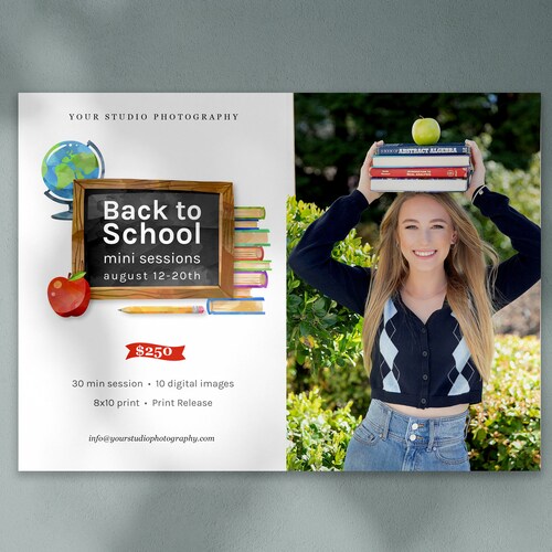 Back to School Mini Session Template School Photography - Etsy