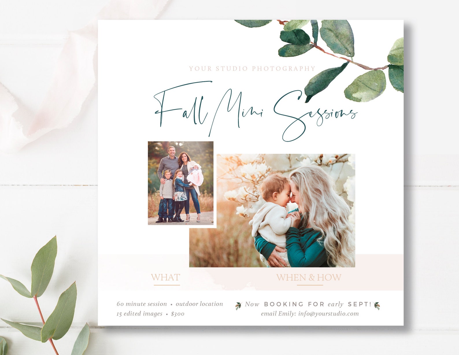 Fall Mini Session Template Fall Minis Template Photography | Etsy