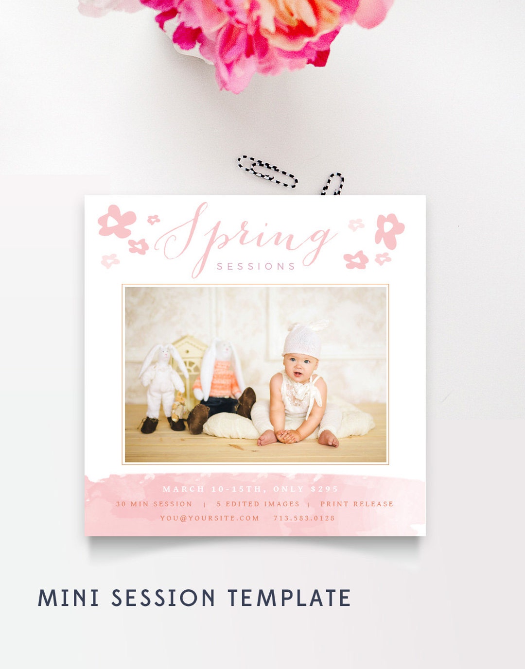 Mini Session Template, Spring Mini Session Template, Photography ...