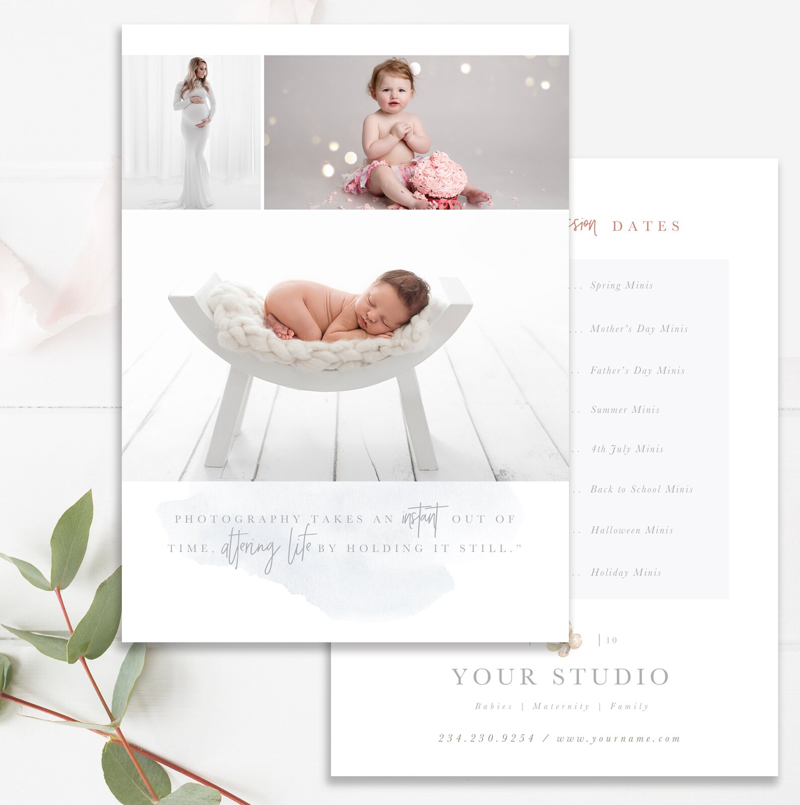 Mini Session Save the Dates Card Mini Session Flyer Photo | Etsy