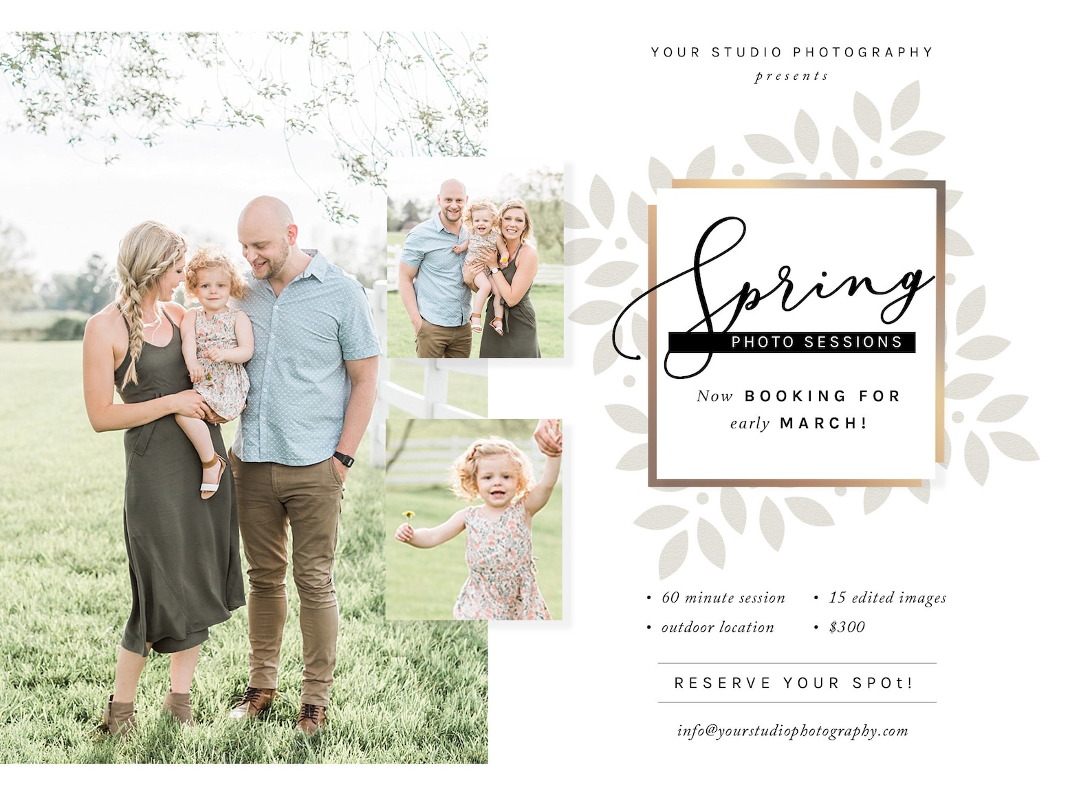 Spring Mini Sessions Template Spring Photo Sessions Template | Etsy