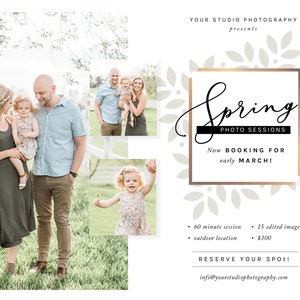 Spring Mini Sessions Template, Spring Photo Sessions Template ...
