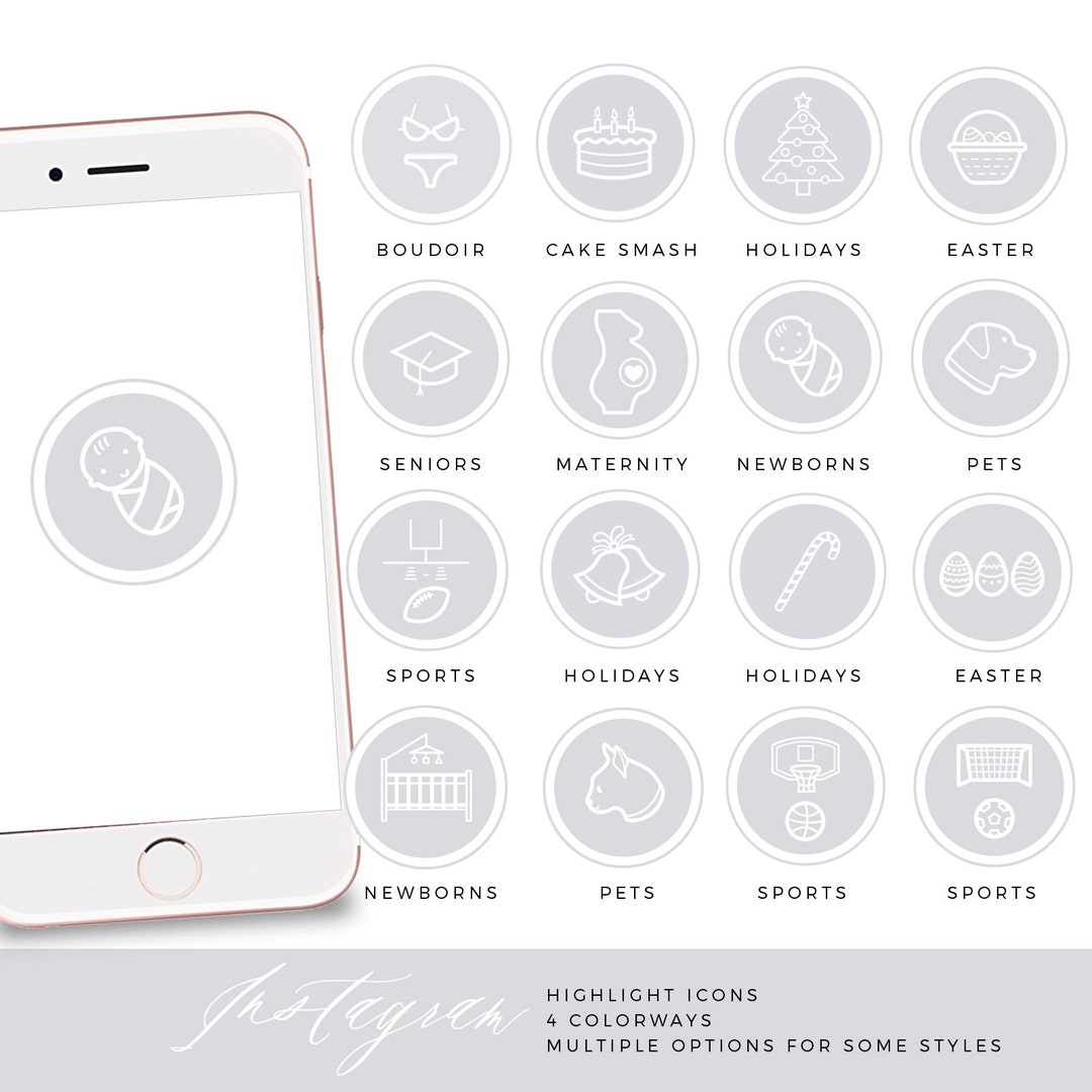 Instagram Story Highlights Icons, Highlights Icon Set for Photographers ...