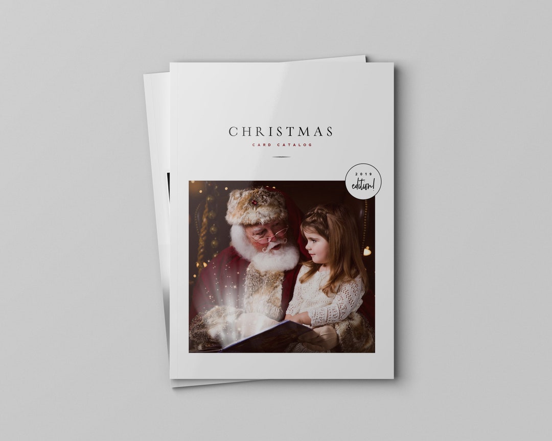 Christmas Card Catalog Template, Catalog Photoshop Template, Product ...