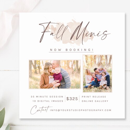 Fall Mini Session Template Autumn Mini Session Flyer - Etsy