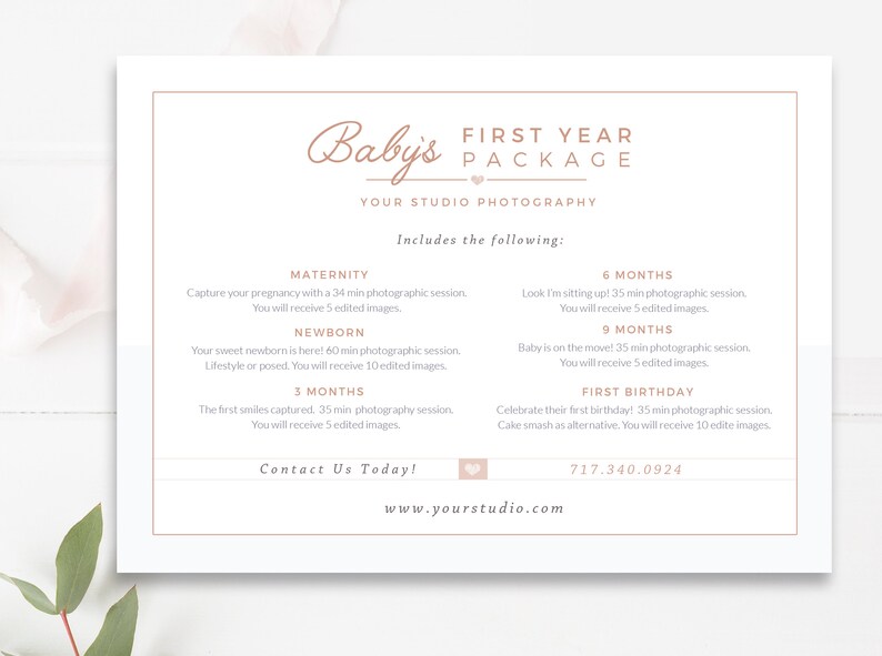 Baby's First Year Mini Sessions Marketing Board Baby - Etsy