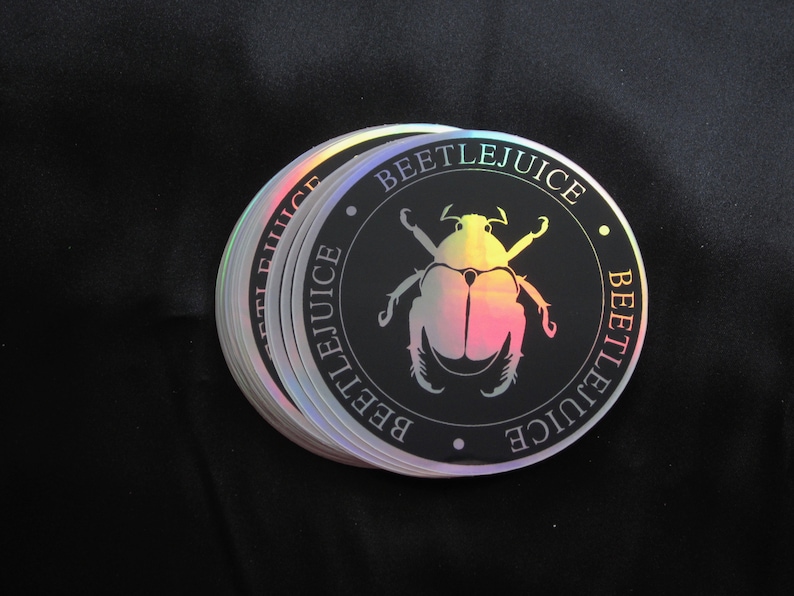 Beetle Badge Sticker Beetlejuice Fan Art Tim Burton | Etsy