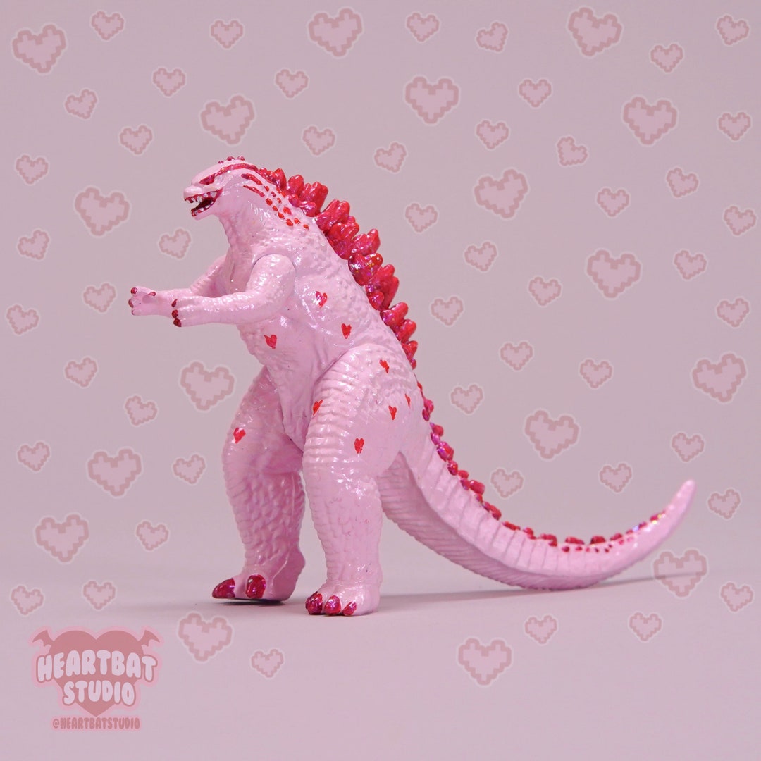 Pink Godzilla Valentine's Day Godzilla Toy Pink Custom Toy Godzilla Fan ...