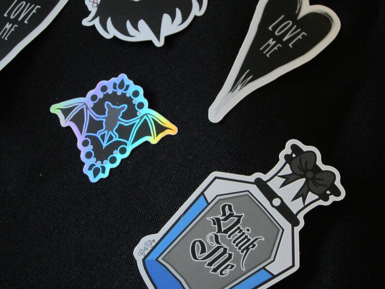Bat Amulet Holographic Sticker Flair Dark Gothic Dracula - Etsy
