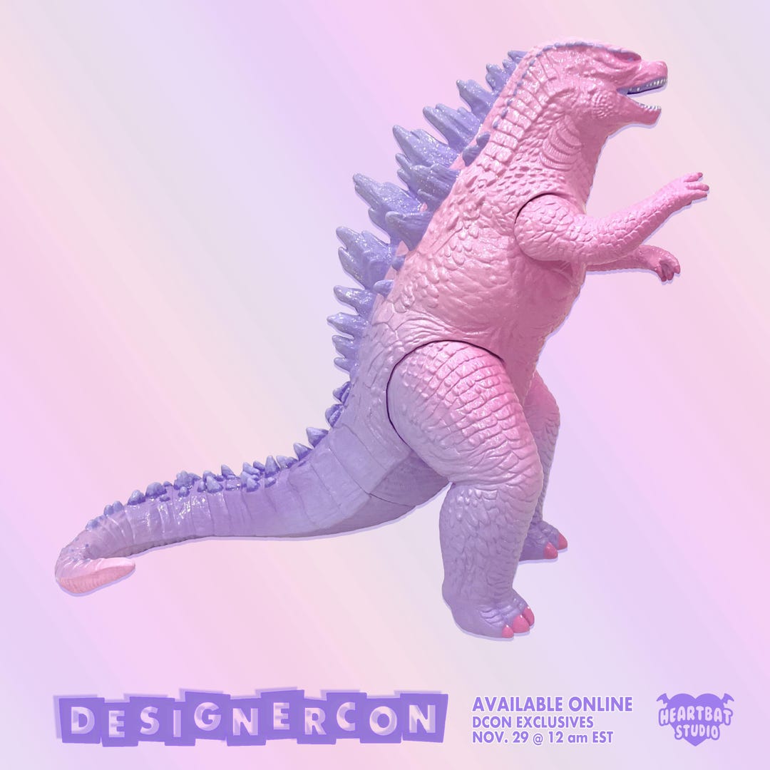 10" Pink Godzilla - Designer Con Exclusive - Custom Godzilla Figure - Etsy