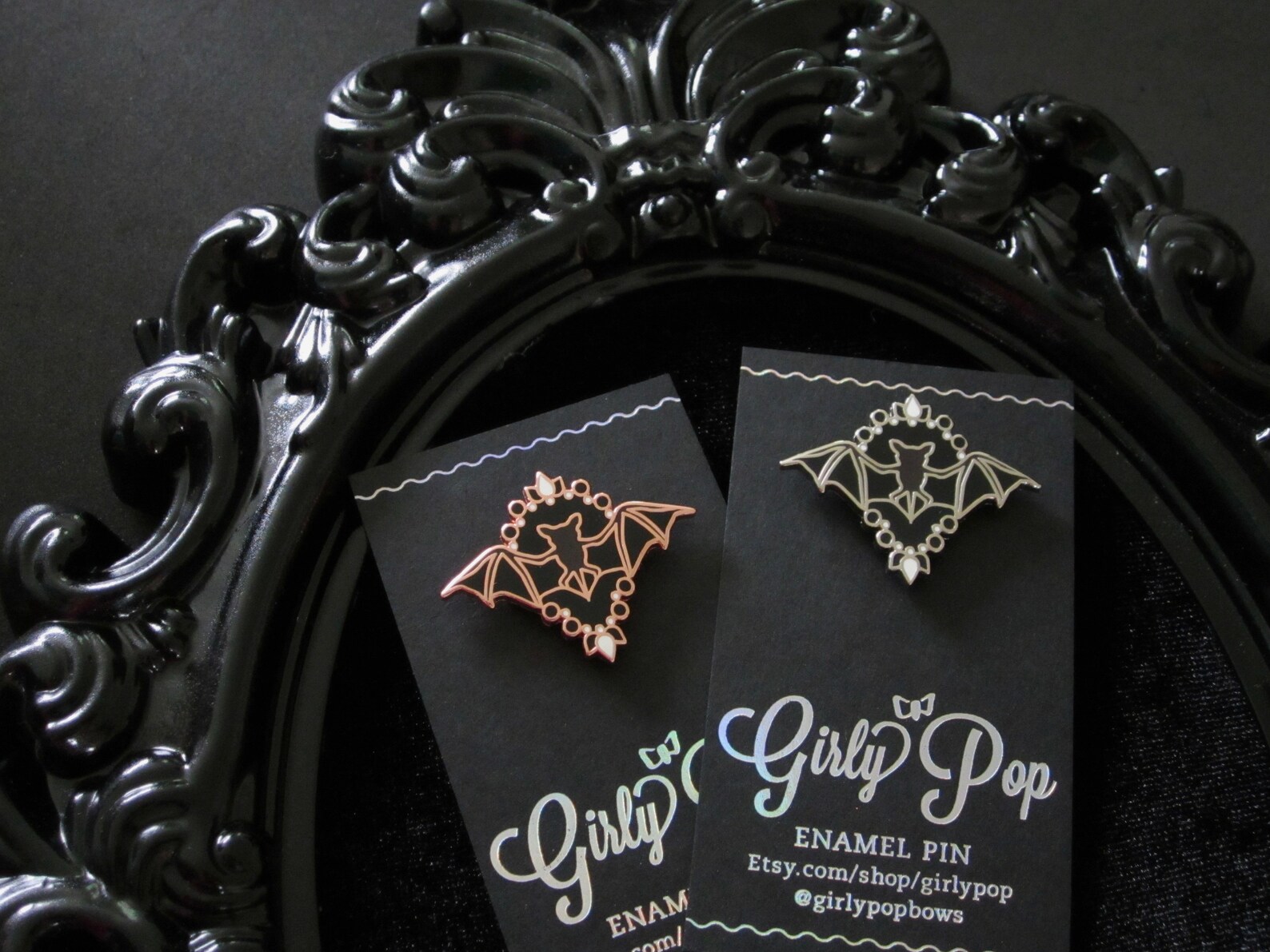 Enamel Pin Silver Bat Dracula Halloween Brooch | Etsy