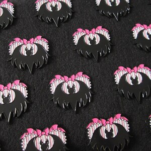 Bat Enamel Pin- Pink Heart Pin, Lapel Pin, Heart Patch, Bat Pin ...