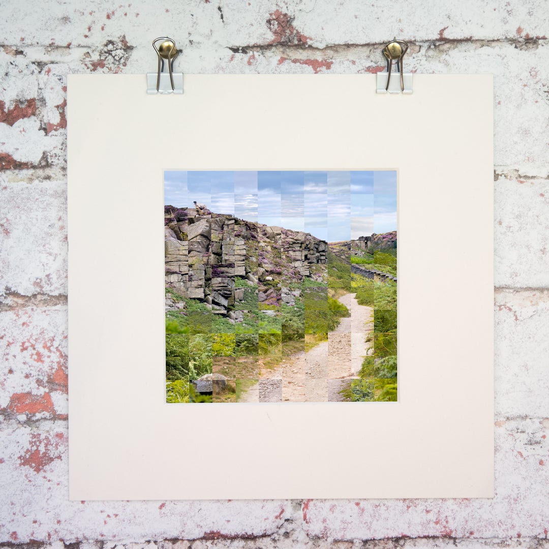 Stanage Edge Print - Peak District Art - South View Print - Kate Cooper ...