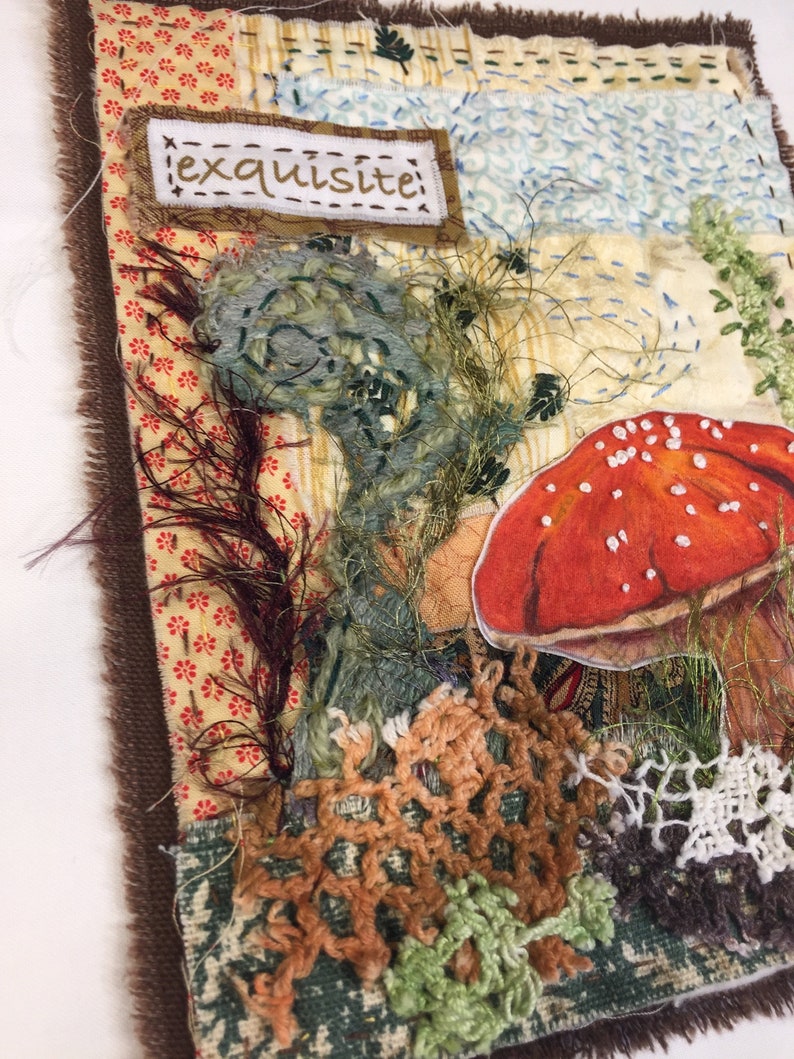 Wall Hanging, Fabric Art, Textile Collage, One of a Kind Art Piece - Etsy