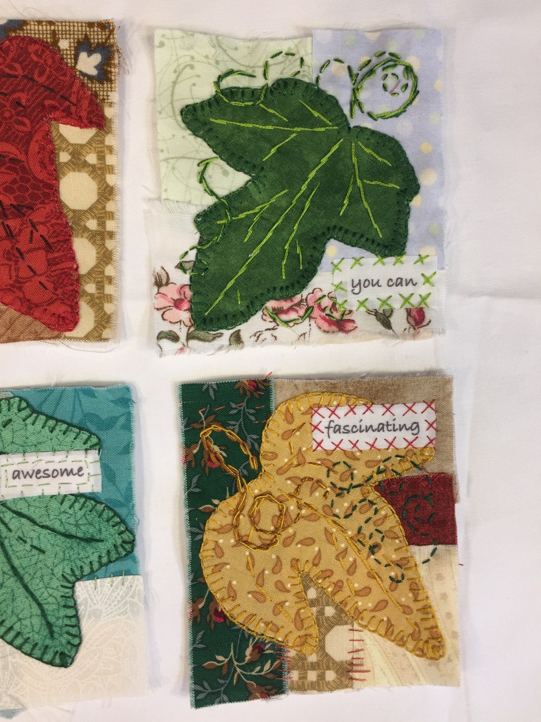 Miniature Fabric Collages Fabric Charms Journal Inserts Add - Etsy