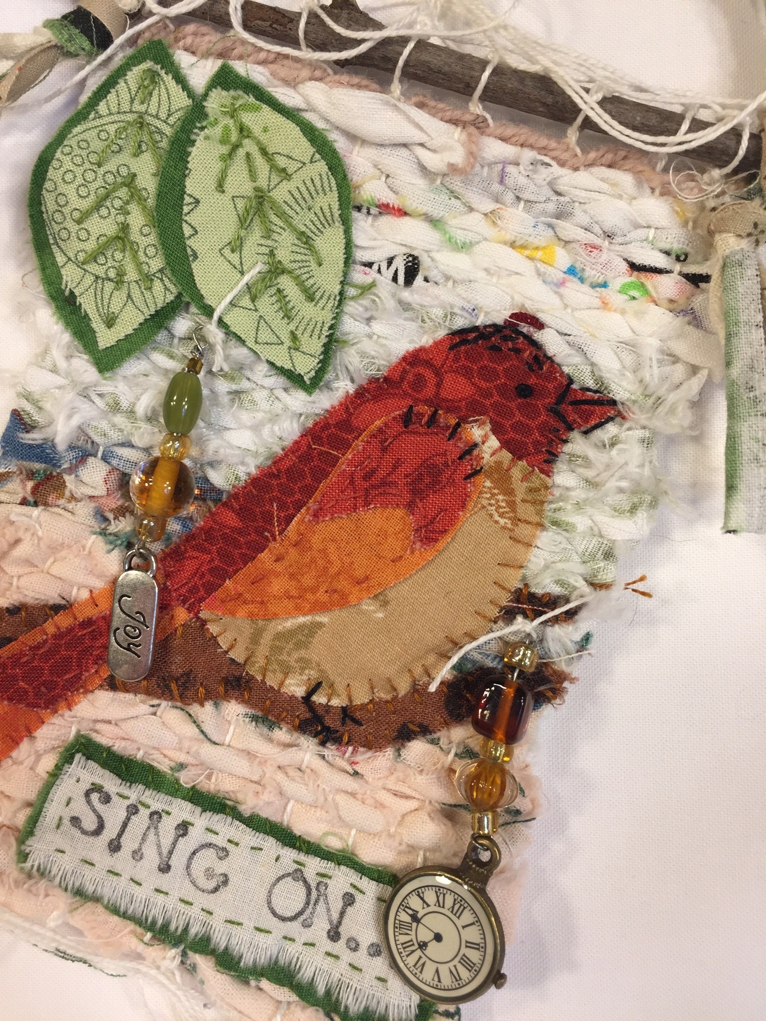 Wall Hanging Weaving Woven Decor Bird Gift for Friend Nature Boho ...