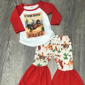 RODEO COWBOY BELL Bottoms, Vintage Retro Cowgirl Flares Outfit - Etsy