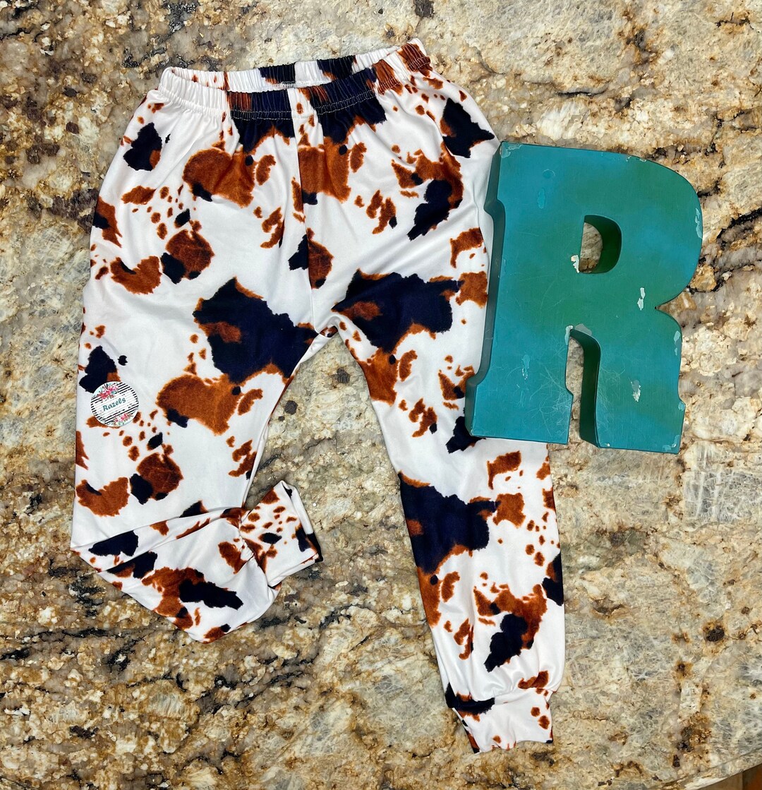 Cow Print Jogger Pants, Cowboy Cowgirl Sweatpants, Unisex Jogger Sweats ...