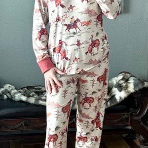 Retro Cowboy Pajamas: Matching Family Western Pjs - Etsy