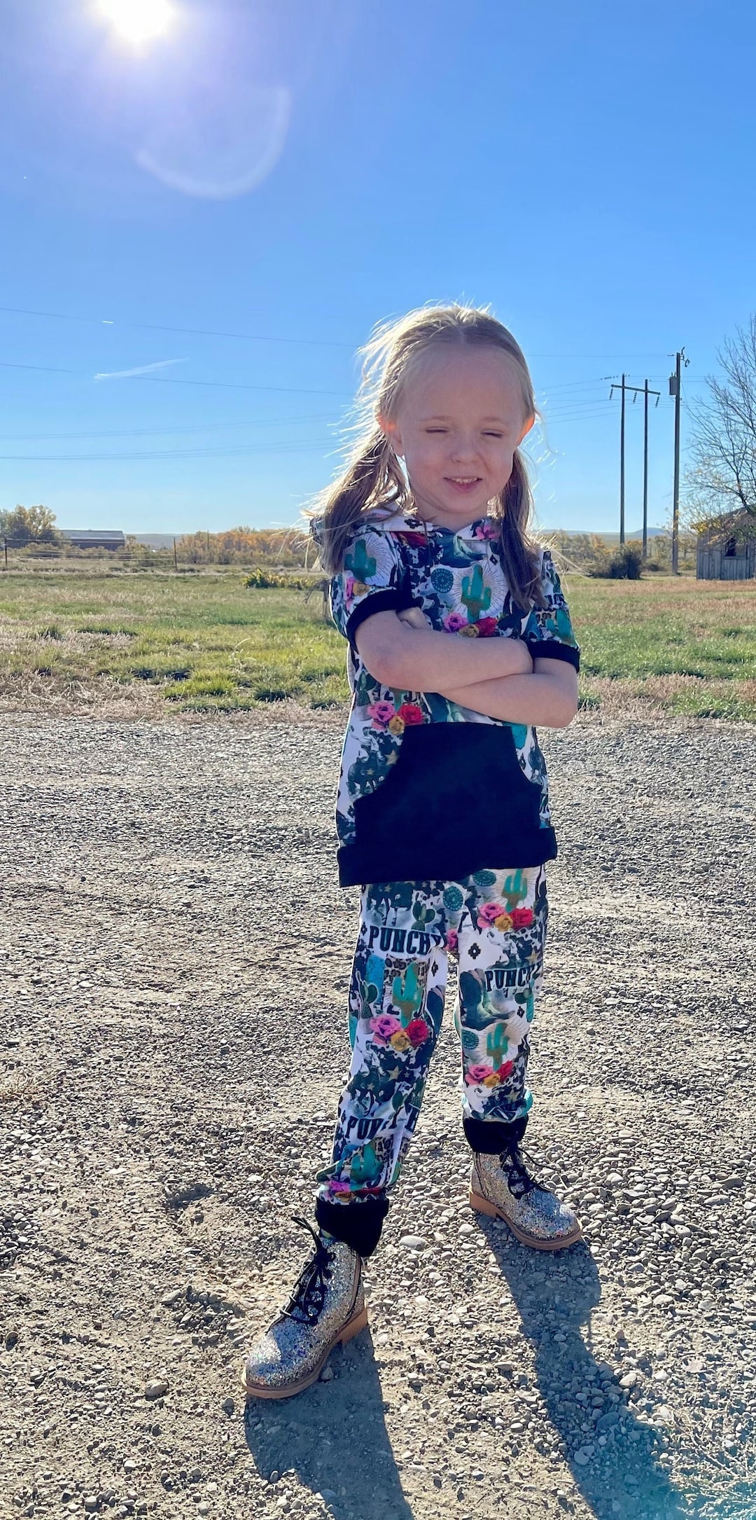 Punchy Western, GIRLS COWGIRL Outfit Western Sweatsuit, Punchy Jogger ...