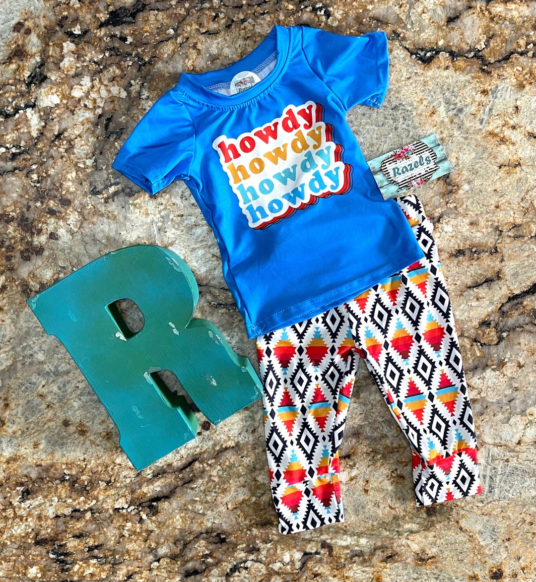 Cowboy Western Joggers, HOWDY Outfit, Retro Howdy T-SHIRT, Tribal ...