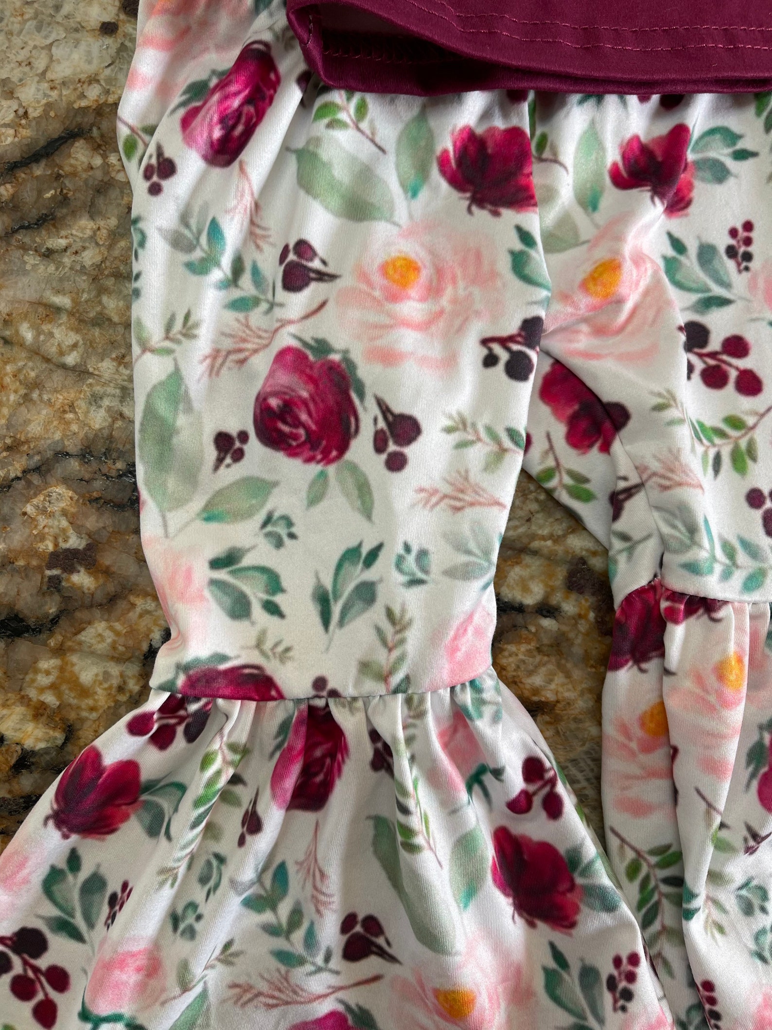 WILDFLOWER BELL Bottom T-shirt Set / Purple Floral Flower - Etsy