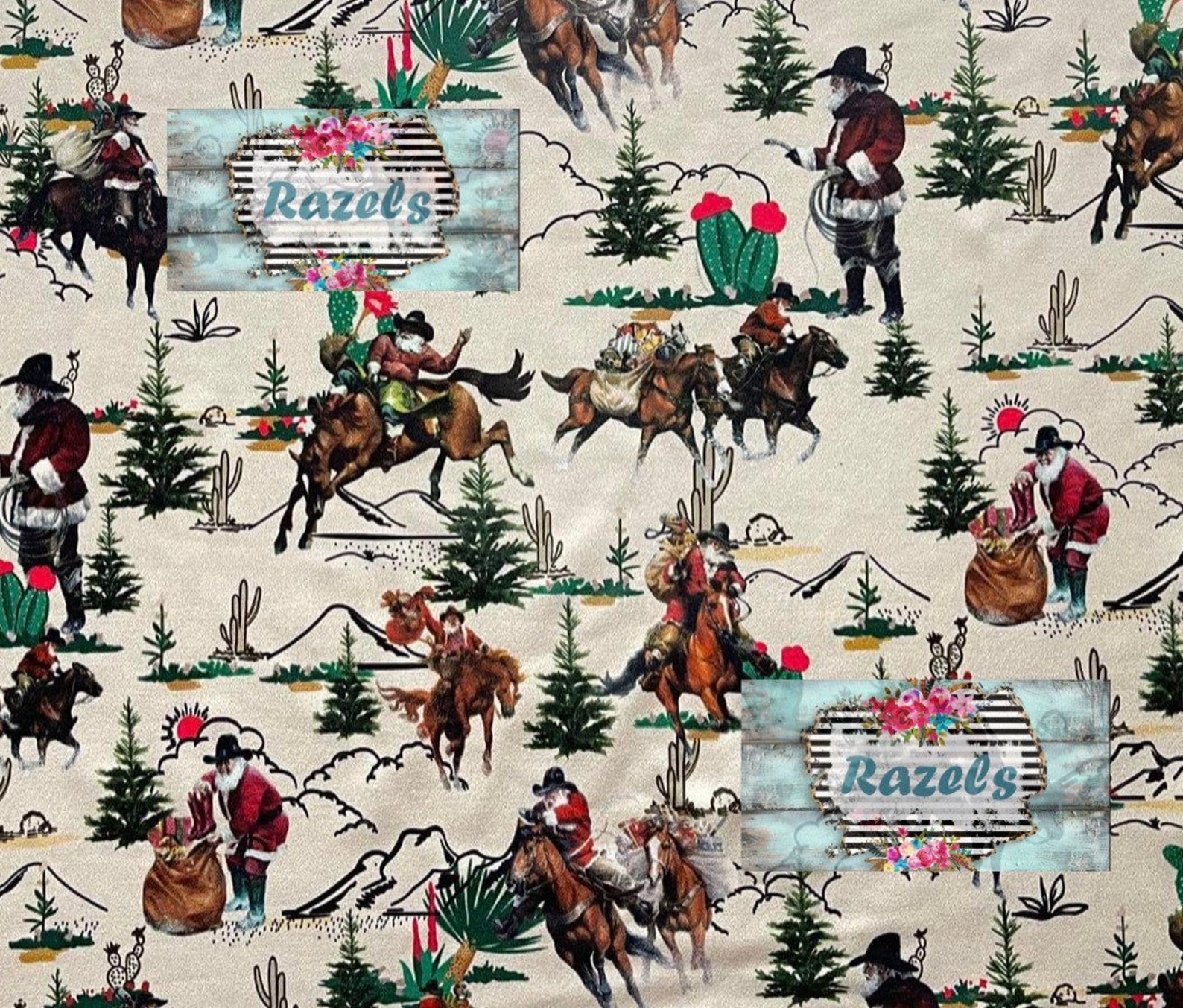 Cowboy Christmas Pajamas Western FAMILY CHRISTMAS Pjs / Adult - Etsy