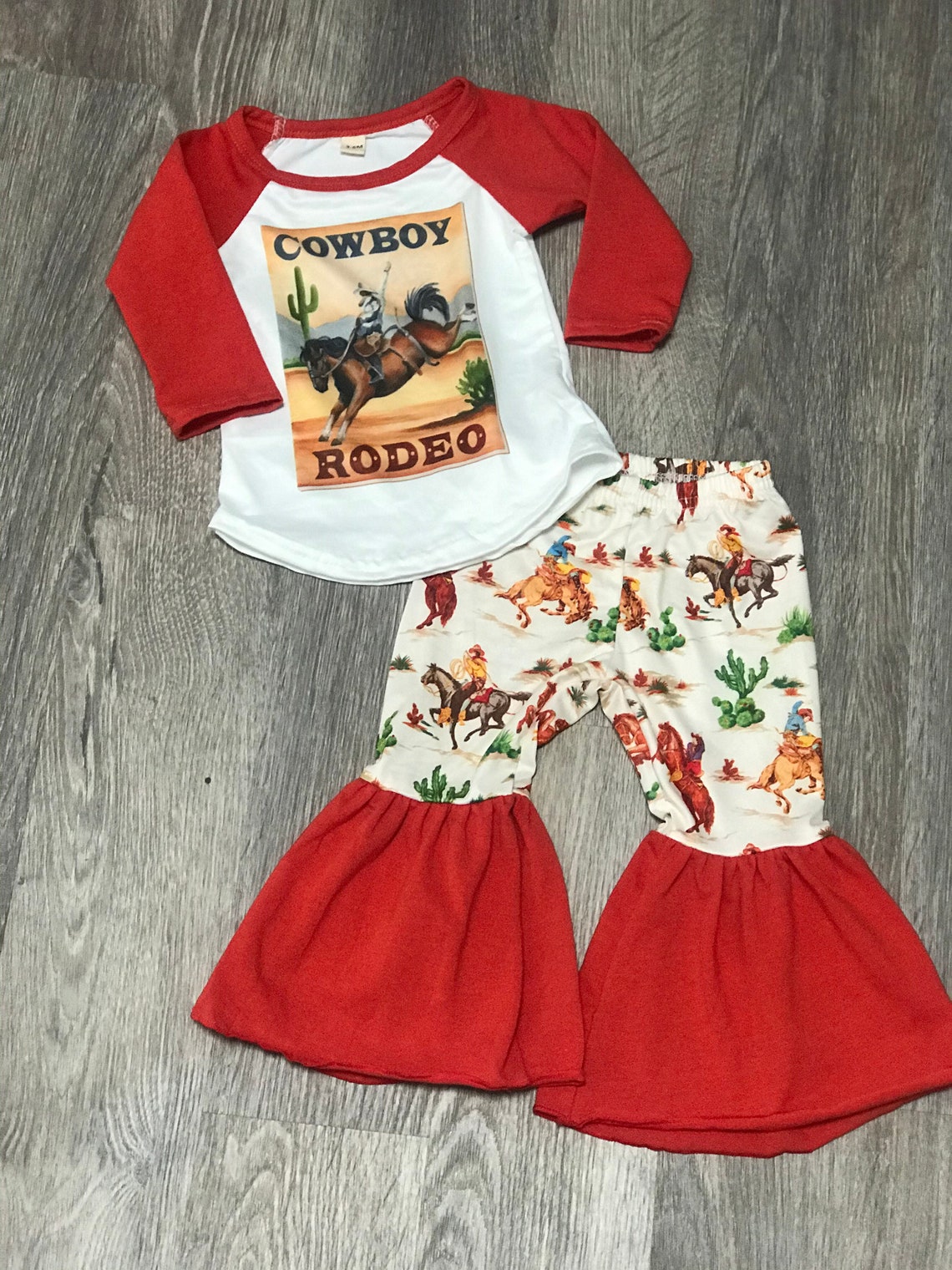 RODEO COWBOY BELL Bottoms Vintage Retro Cowgirl Flares Outfit - Etsy