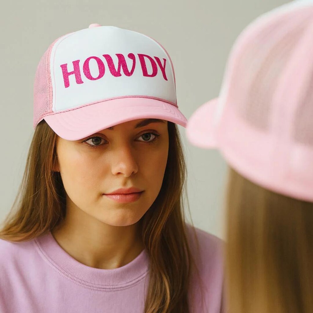 Backwards HOWDY Trucker Hat - Mirror-readable Western Foam Cap - Etsy