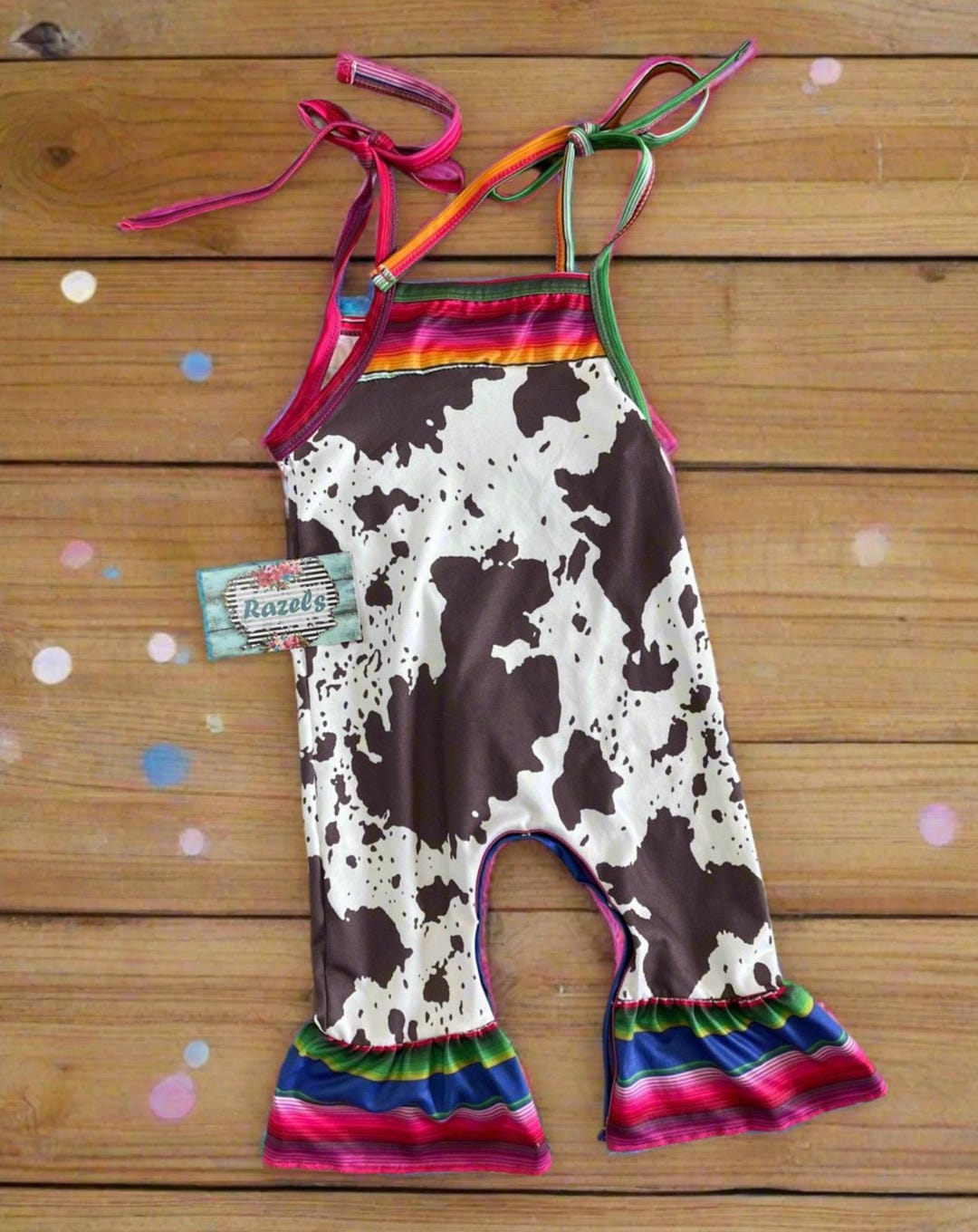 COWPRINT Outfit, Cowgirl Jumpsuit, Western Romper, Serape - Etsy
