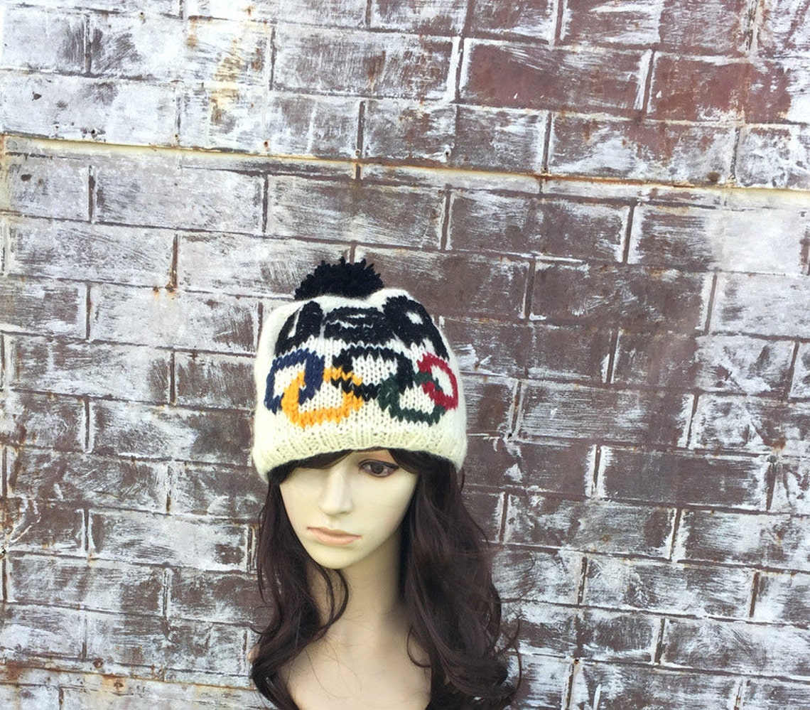 USA Hat OLYMPIC Rings Hat Hand Knit Hat Team USA - Etsy