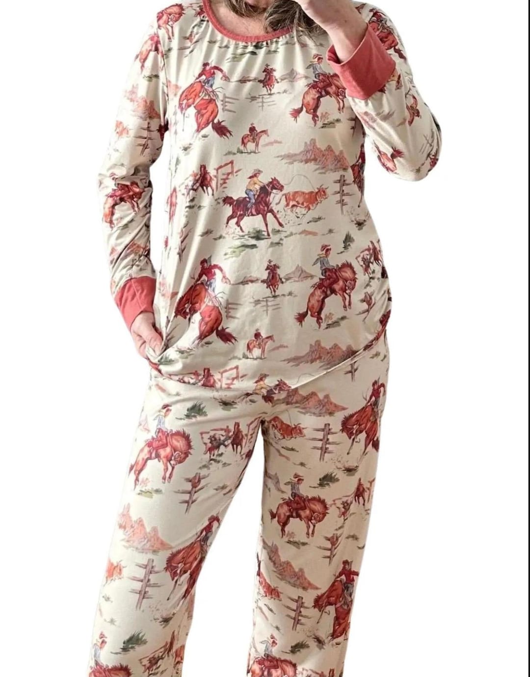 Vintage Cowboy Pajamas RETRO Western FAMILY Pjs RETRO Cowboy Pjs ...