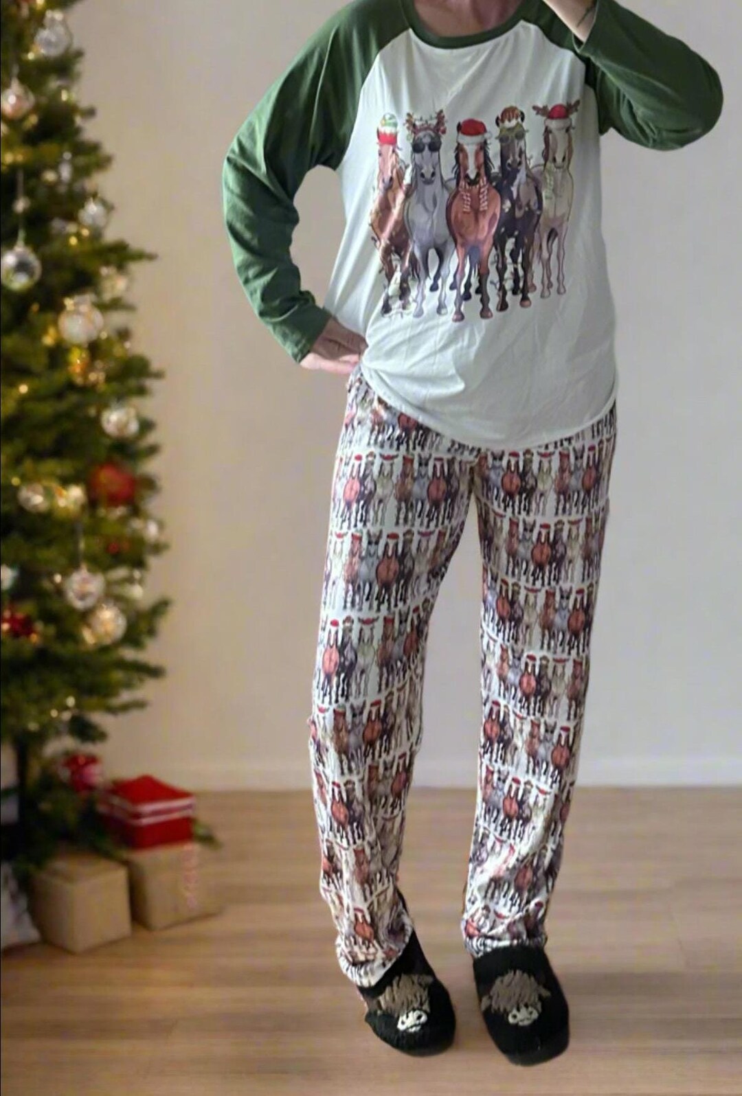 Christmas Horse Pajamas | Matching Family Holiday Pjs | Cozy & Cute ...