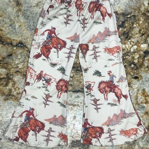 RODEO COWBOY BELL Bottoms Vintage Retro Cowgirl Flares Outfit - Etsy