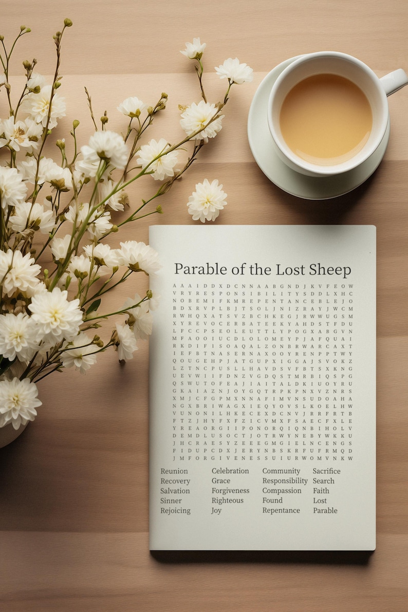 Word Search Puzzles: 20 Parables of Jesus, Bible Word Search Printable ...