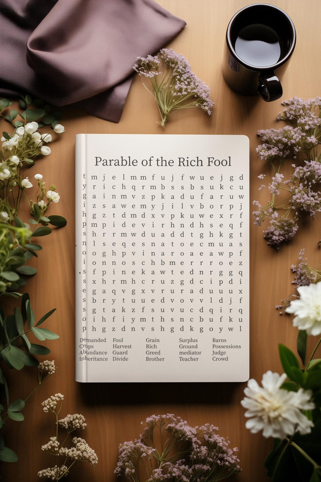 Word Search Puzzles: 20 Parables of Jesus, Bible Word Search Printable ...