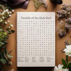 Word Search Puzzles: 20 Parables of Jesus, Bible Word Search Printable ...