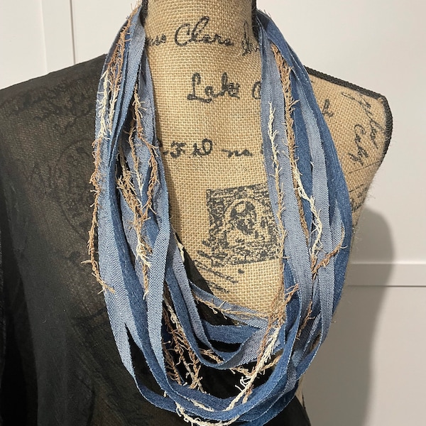 Denim Scarf - Etsy