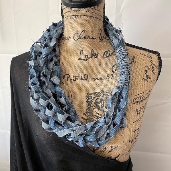Denim Scarf - Etsy