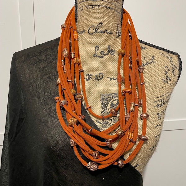 Rust Color Necklace - Etsy