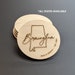 Birmingham Alabama Custom Map Coasters State Shape Coasters ...