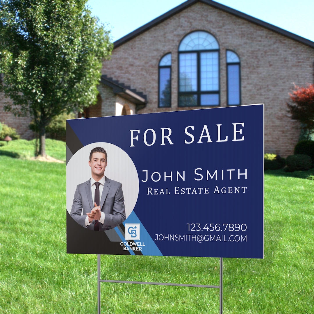 For Sale Realtor Yard Sign, Personalized Real Estate Open House ...