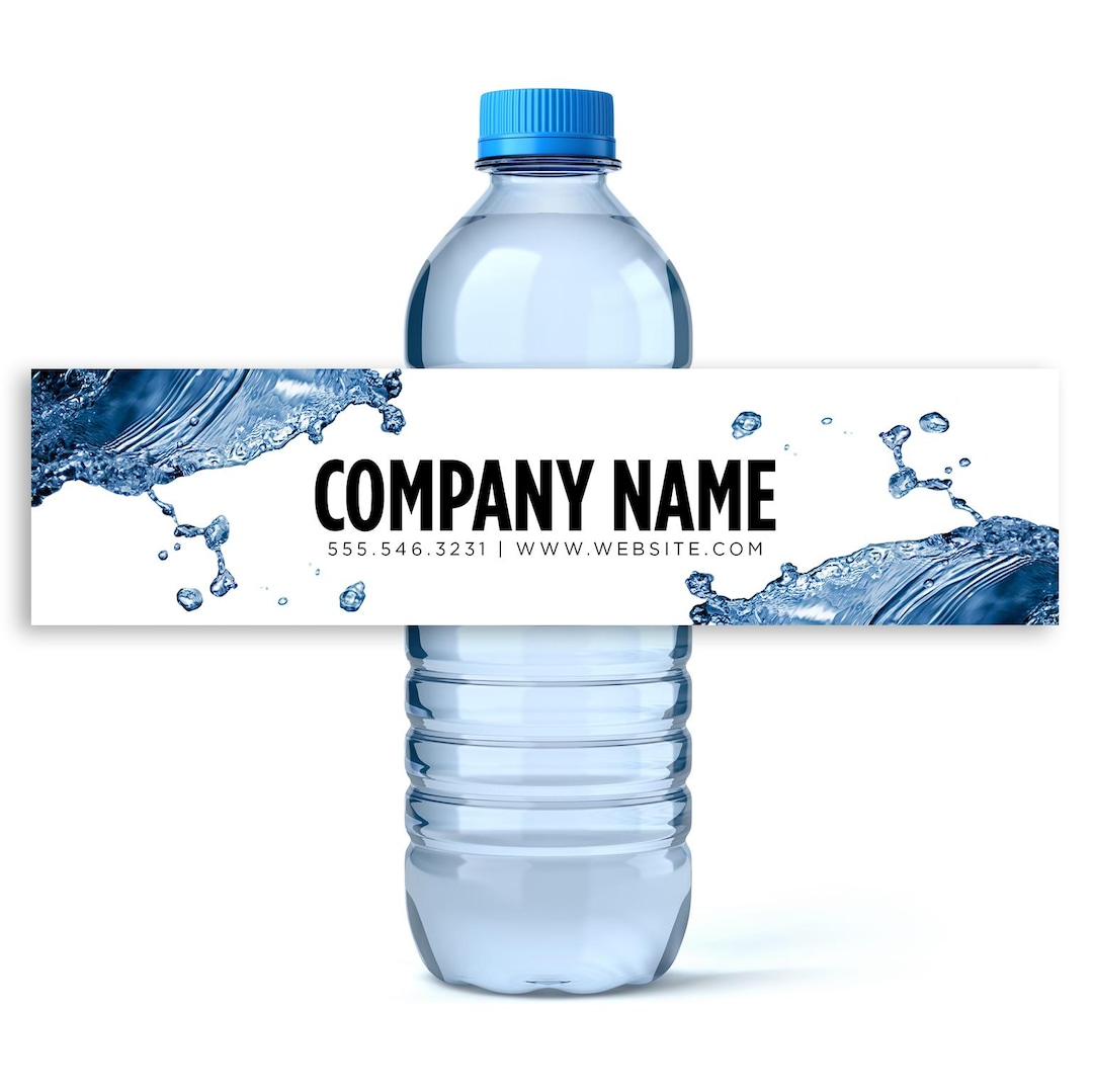 Business Water Bottle Labels, Company Marketing, Logo Stickers - Etsy