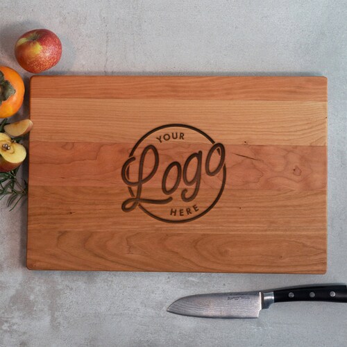 Business Logo Wood Cutting Board Promotional Items With Logo - Etsy